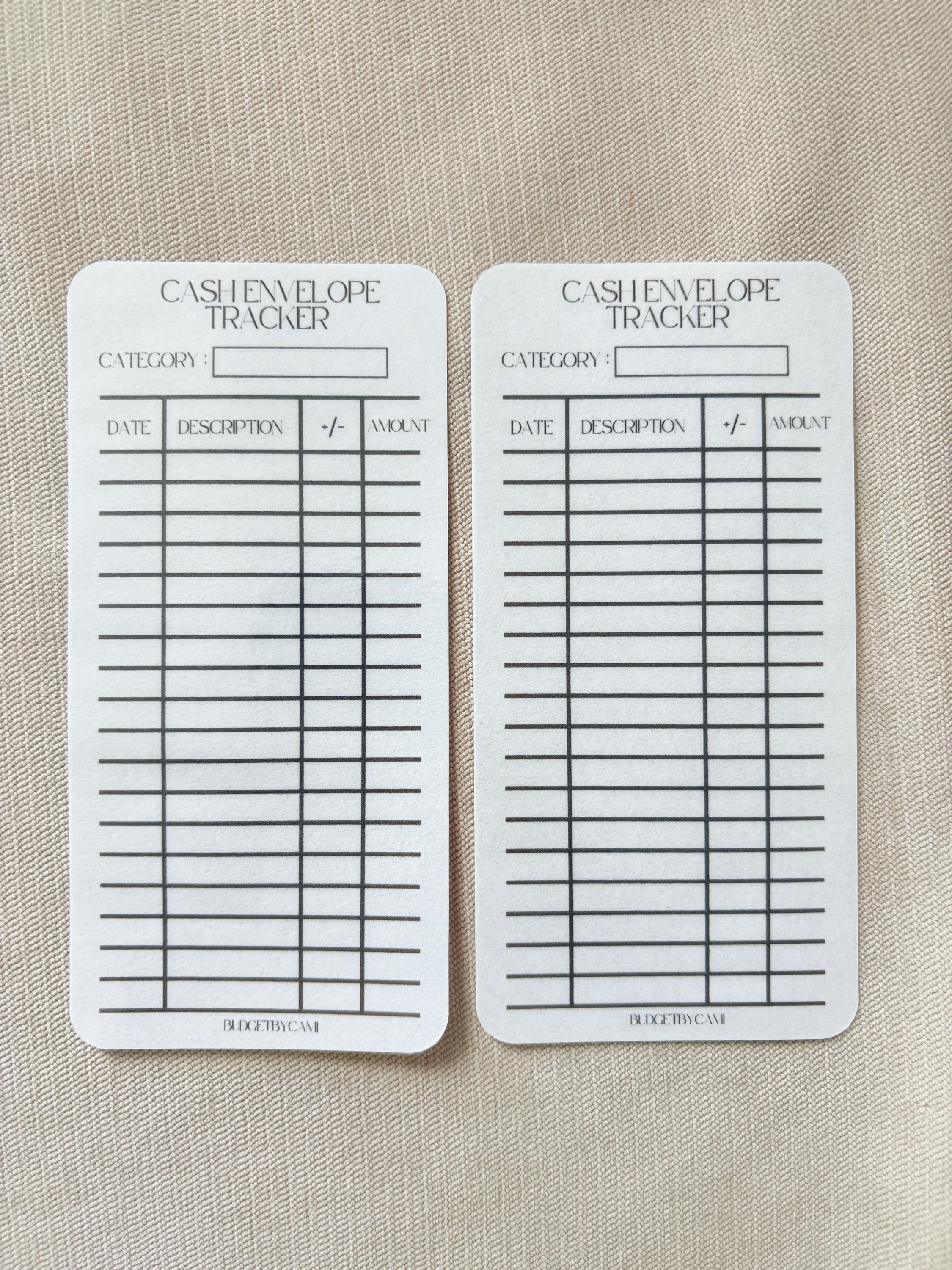 Printable Cash Envelope Tracker Sheet / Digital File / Money Tracker ...