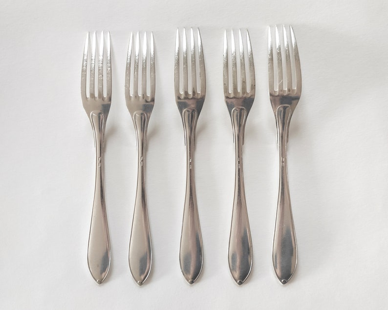 Set of 5 Vintage Silver Plated Dessert Forks - Etsy