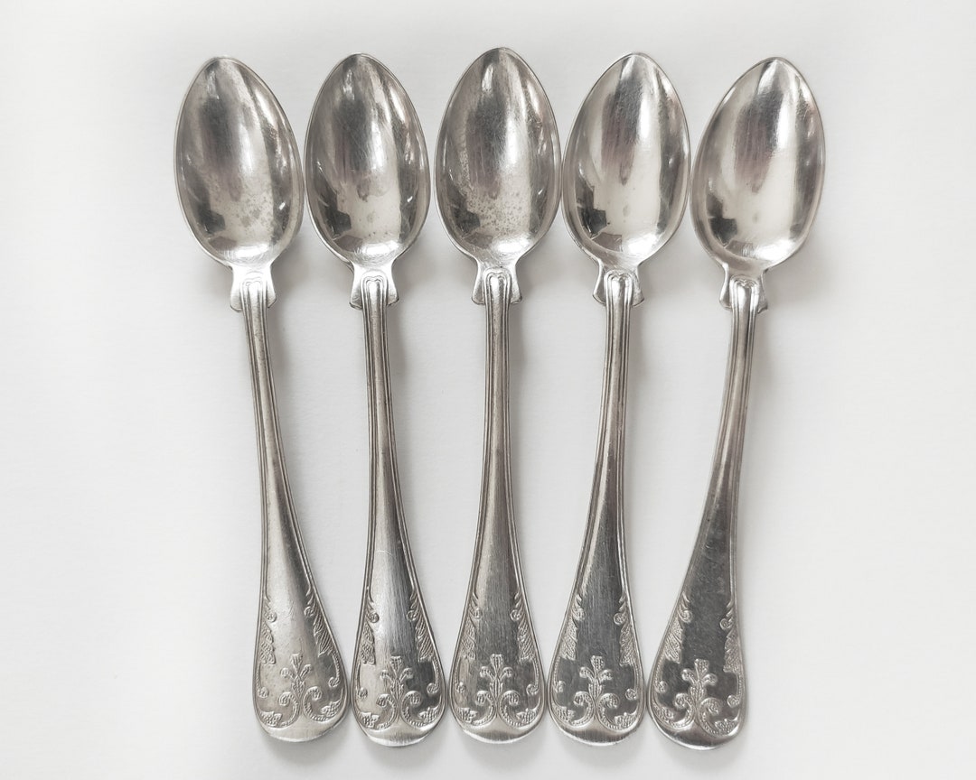 Set of 5 Vintage Silver Plated Coffee Spoons - Etsy