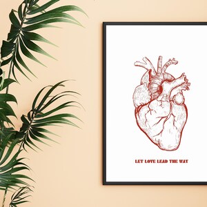 Let Love Lead the Way, Aesthetic Print, Home Decor, Printable Wall Art ...