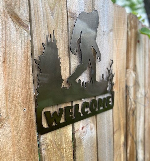 Bigfoot Welcome Sign Metal and Powder Coated Clear - Etsy