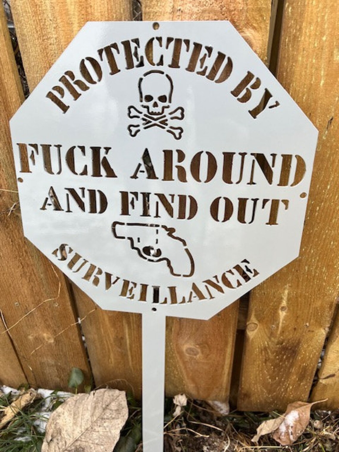 Protected by FAFO Surveillance Yard Metal Sign Powder-coated - Etsy