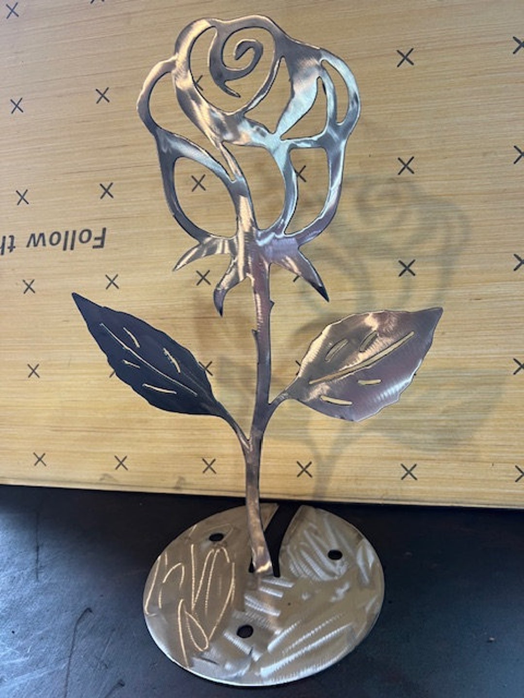 Steel Metal Rose Stand Unpainted - Etsy