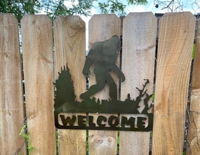Bigfoot Welcome Sign Metal and Powder Coated Clear - Etsy