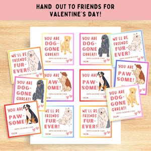 Printable Dog Valentine's Day Cards, Classroom Valentine's Day Cards ...