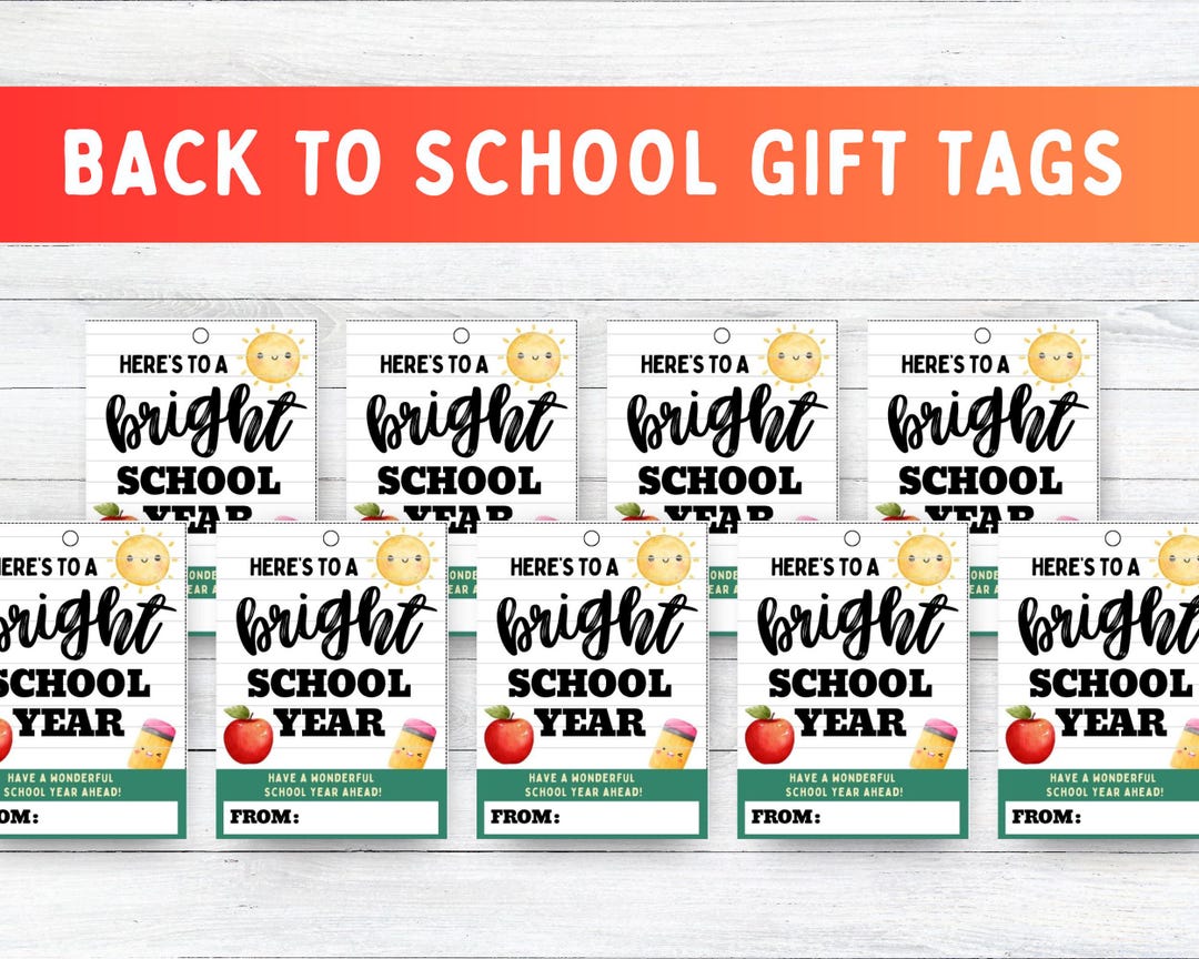 Back to School Gift Tags, Back to School Treat Tags, Back to School ...