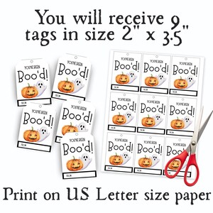 You've Been Booed Printable Tag, Halloween Treat Tag, Boo Basket Tag ...