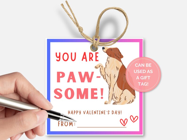 Printable Dog Valentine's Day Cards, Classroom Valentine's Day Cards ...