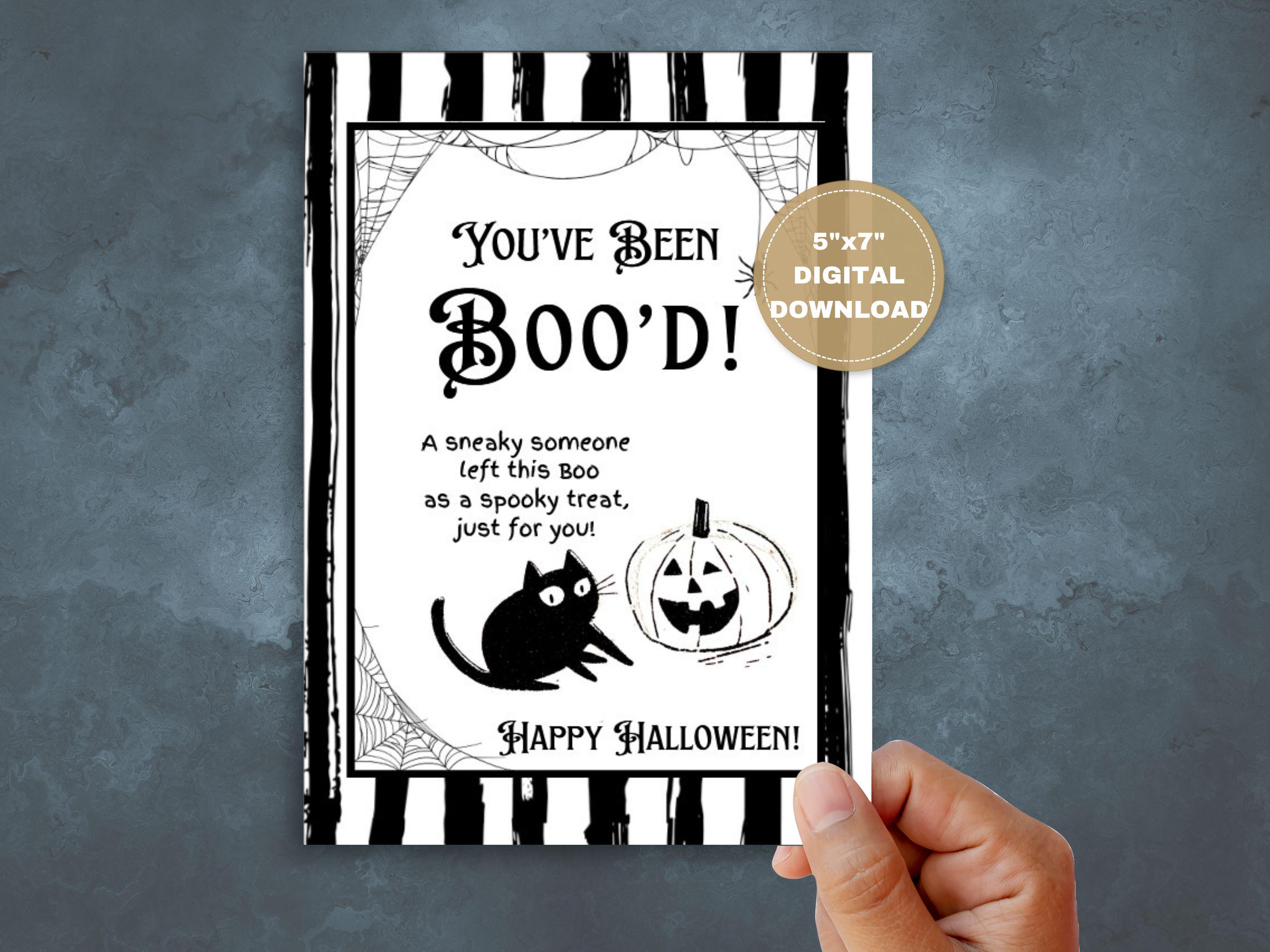 You've Been Boo'd Halloween Printable, Halloween Boo Basket, Boo Bag ...