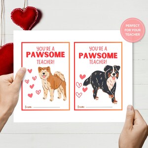 Printable Dog Valentine's Day Cards, Classroom Valentine's Day Cards ...