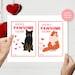 Printable Cat Valentine's Day Cards, Classroom Valentine's Day Cards ...
