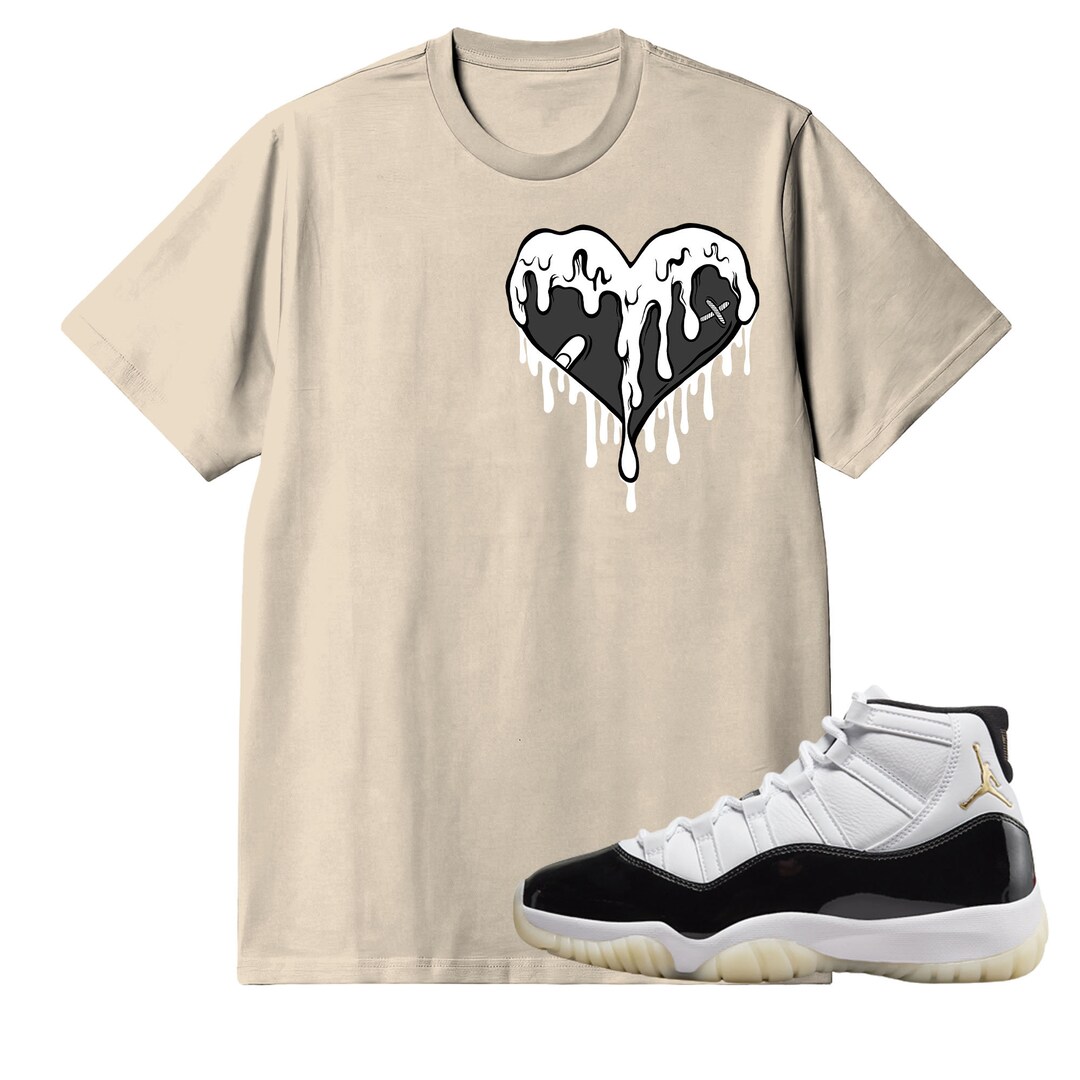 Dripping Heart Color T-shirt, Shirt for Sneakerhead, Jordan 11 DMP 11s ...