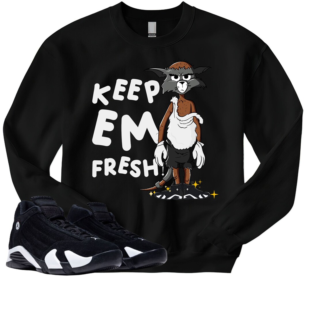 Jordan 14 Black White 14s Panda Shirt Keep Em Fresh T-shirt - Etsy