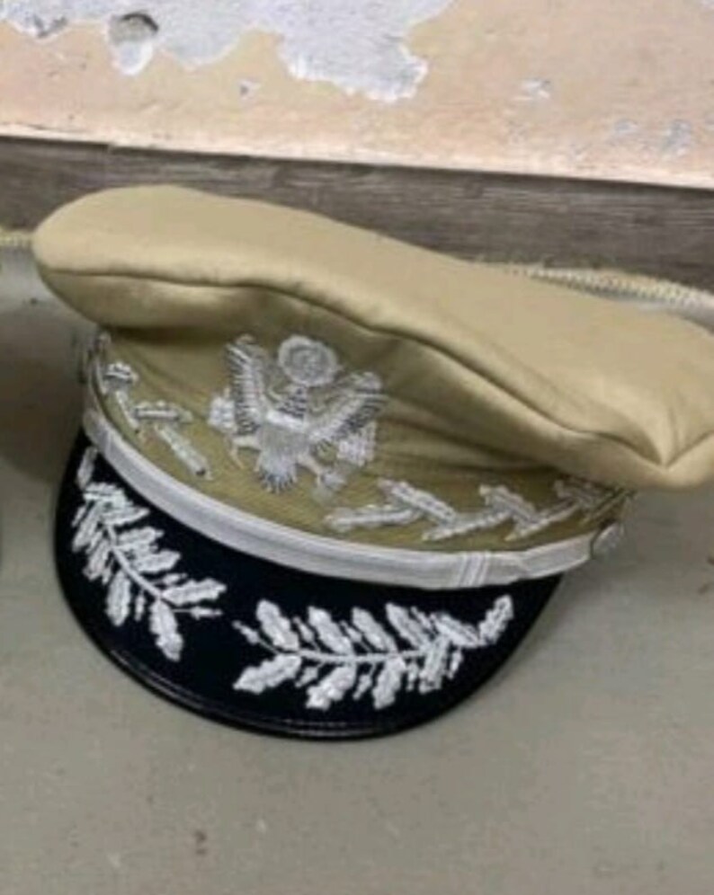 US Army Peak Cap General Douglas Macarthur's Uniform Military Khaki Hat ...