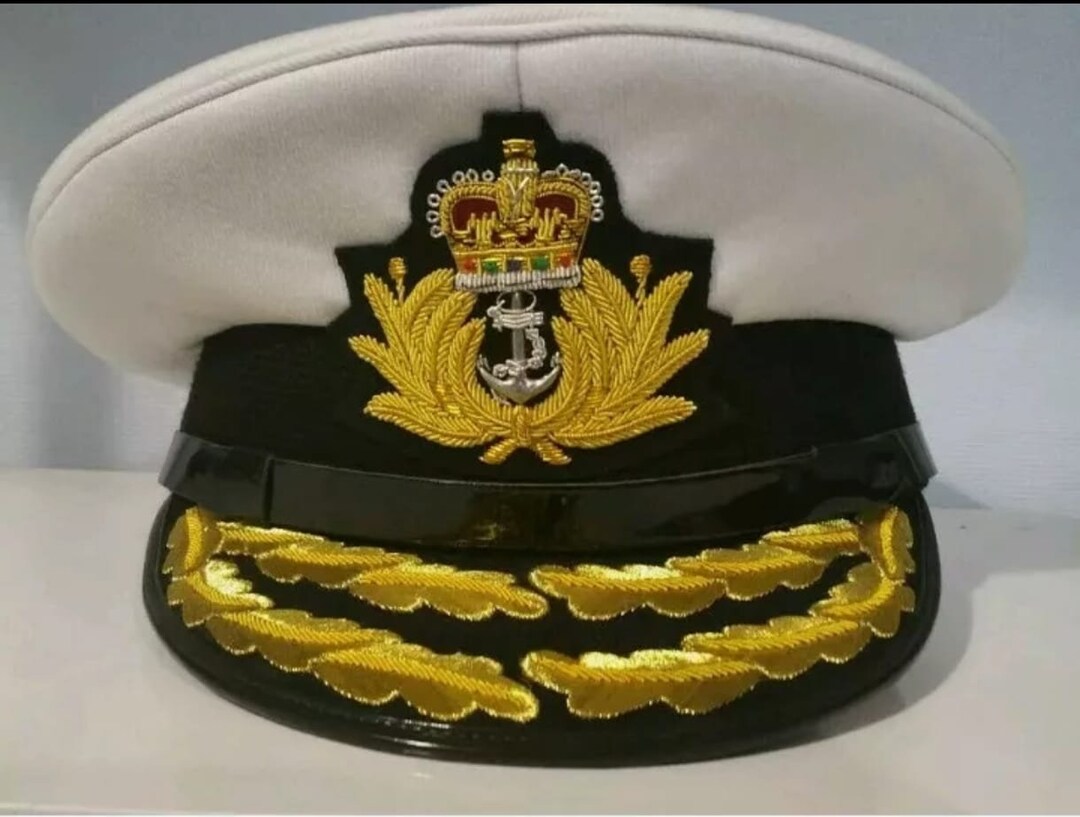 British Royal Navy Admiral Flag Officers Peaked Cap Brand New Replica ...