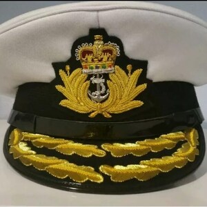 British Royal Navy Admiral Flag Officers Peaked Cap Brand New Replica ...