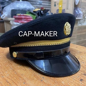 WW2 USA Army Fur Felt Enlisted Dress Blue service Cap All Sizes ...