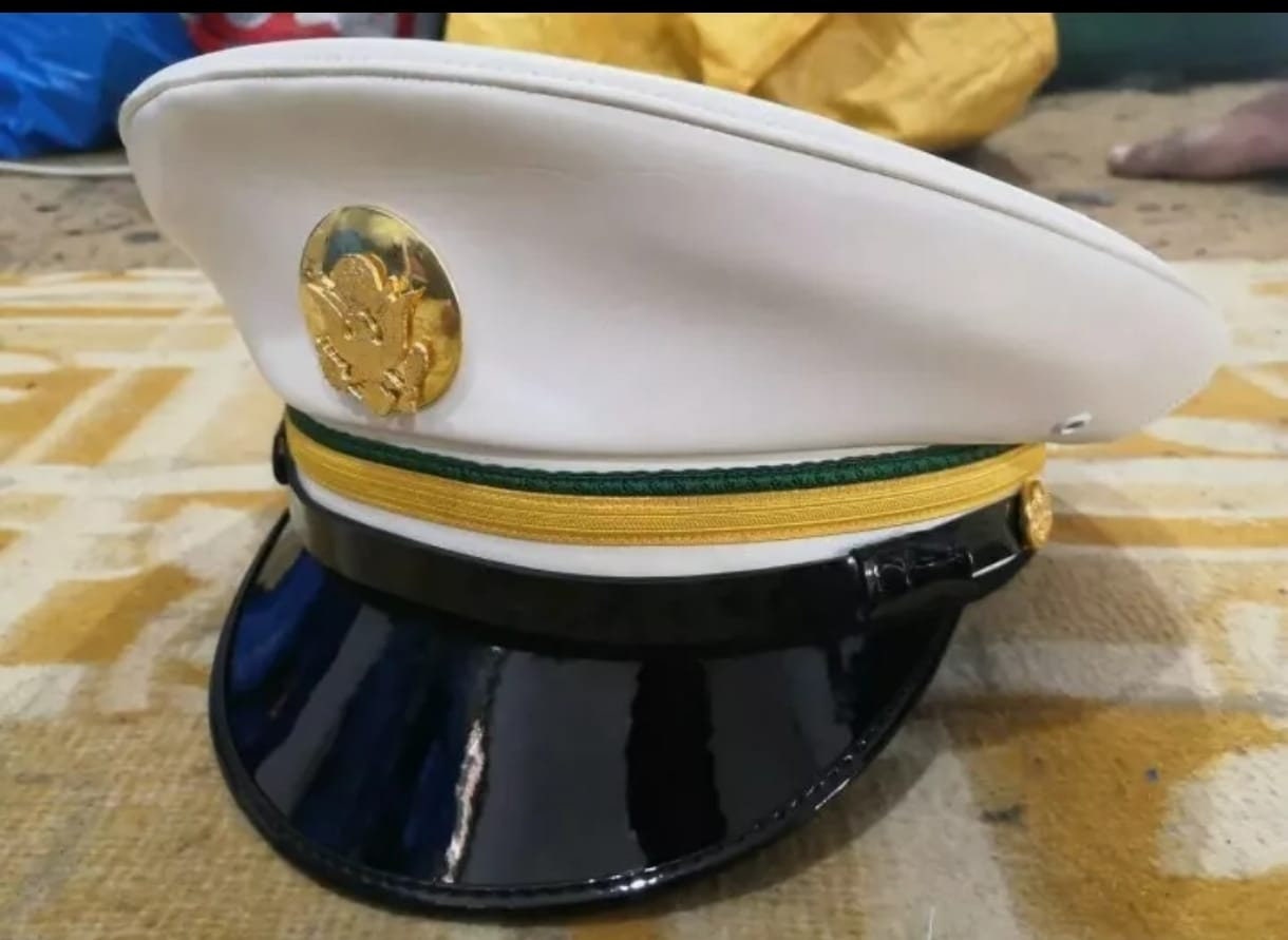 USA Army Military Police MP Enlisted Service Dress White Cap All Sizes ...