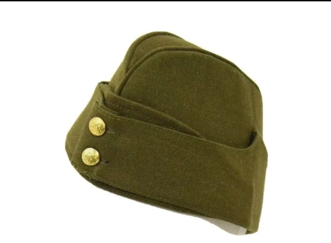 WW2 British Army Side Cap 1940's Forage Chip Hat Uniform Khaki Green ...
