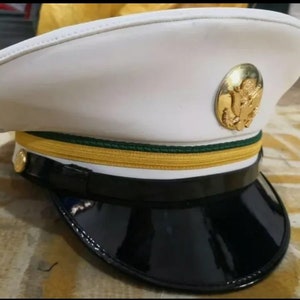 USA Army Military Police MP Enlisted Service Dress White Cap All Sizes ...
