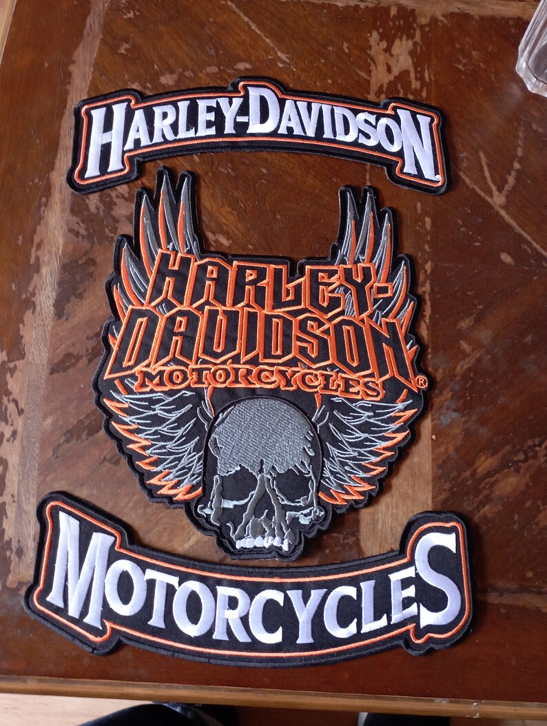 Harley Davidson Eagle Skull Large Patch 12" Motorcycle Jacket Back Patch - Etsy