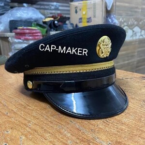 WW2 USA Army Fur Felt Enlisted Dress Blue service Cap All Sizes ...