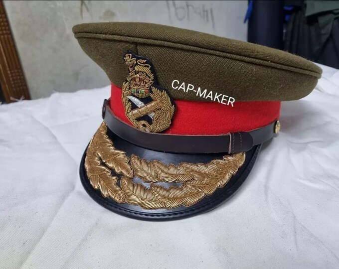 WW2 BRITISH Army Officers Peaked Cap All Sizes Available - Etsy Canada