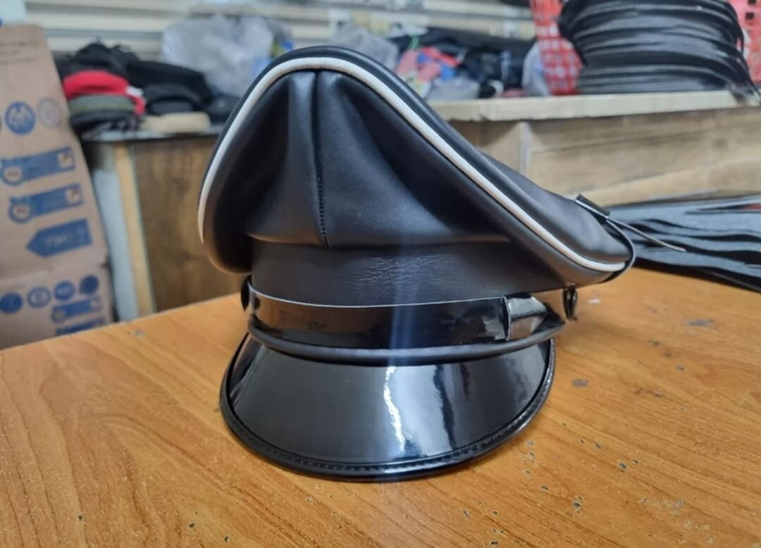 Genuine Leather Army Miltaria Style Gay Bluf Caps - Etsy