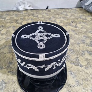 1935 French Police Dress Kepi, of Black Wool With Silver Braid Vintage ...