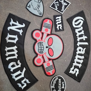Outlaw Chicago Forgives Biker Patch Embroidered Iron on Rider Full Set ...