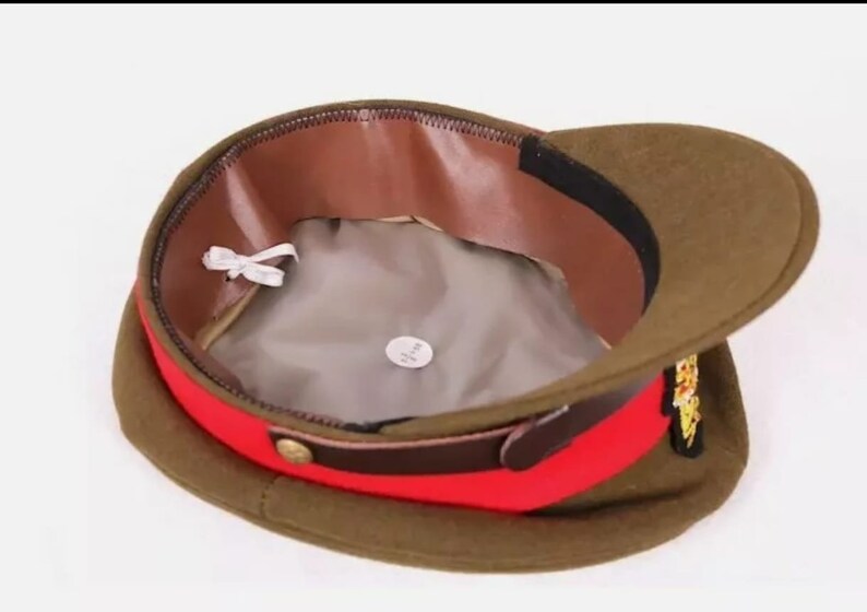 WW2 BRITISH ARMY Other Ranks Visor Hat Gold Braid Cap All Sizes ...