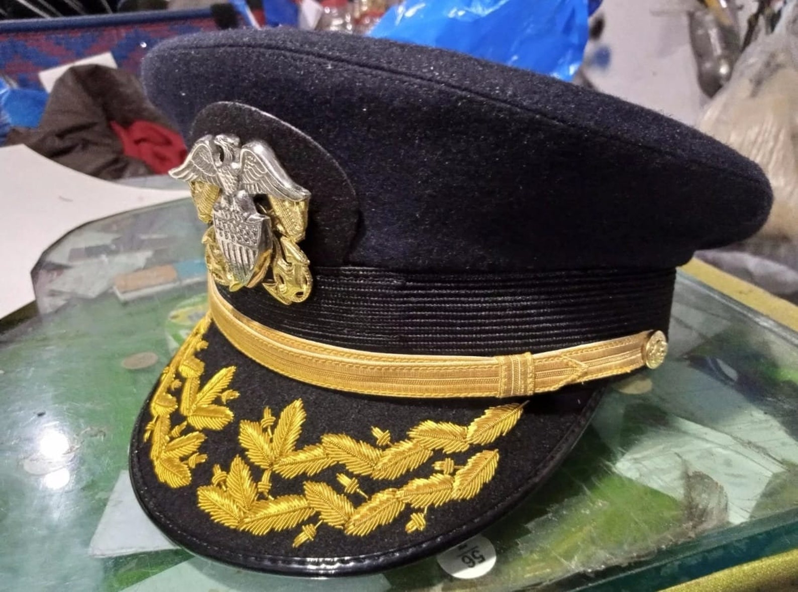 USA WW2 Navy Admiral Cap Repro in All Sizes Available Four Different ...