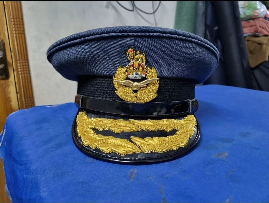 WW2 British RAF Visor Cap - Upholstered Royal Air Force Officer Hat ...