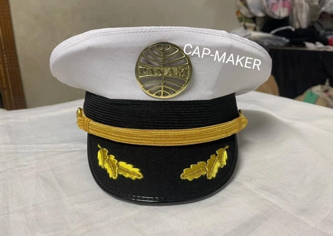 Pan Am American World Airways Airline Hat Pilot Cap All Size Available ...