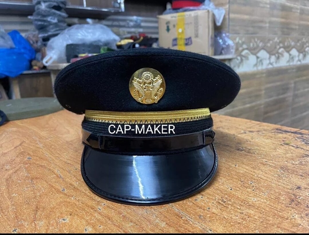 WW2 USA Army Fur Felt Enlisted Dress Blue service Cap All Sizes ...