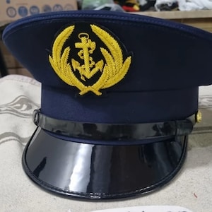 WWII French Naval Visor Cap All Size Avialable Replica - Etsy