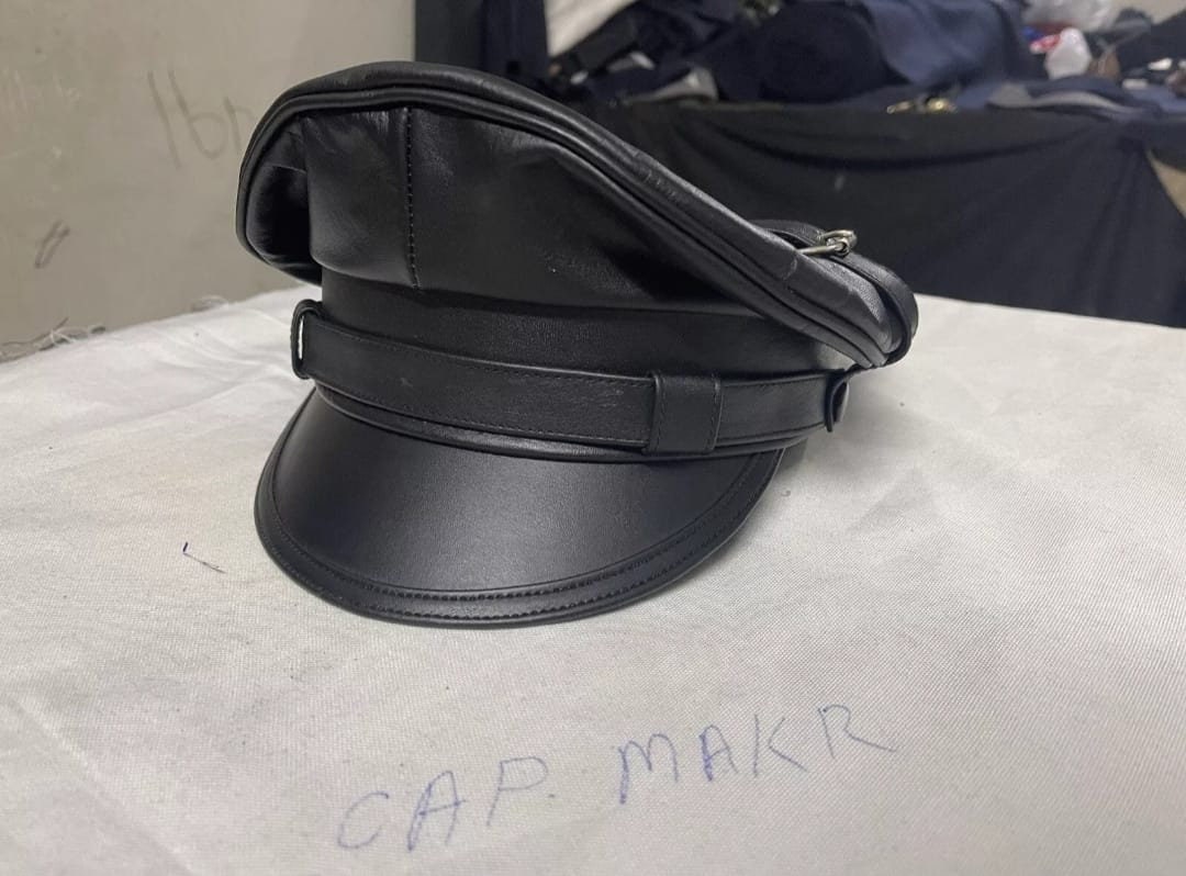 Genuine Leather Muir Handmade Rider Military Style Caps in Four ...