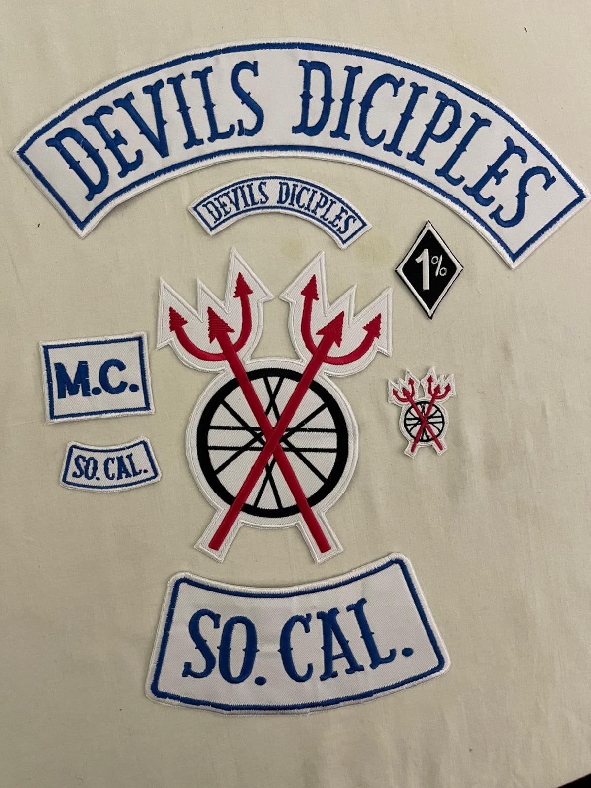 Devils Disciples MC So.cal Embroidery Patch Set Iron On - Etsy
