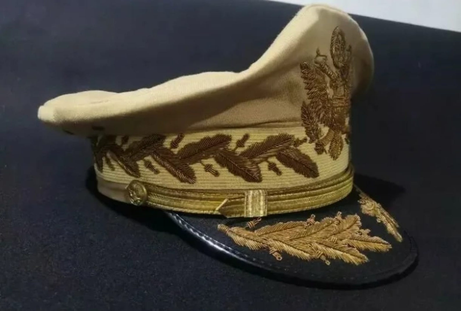 US Army Peak Cap General Douglas Macarthur's Uniform Military Khaki Hat ...