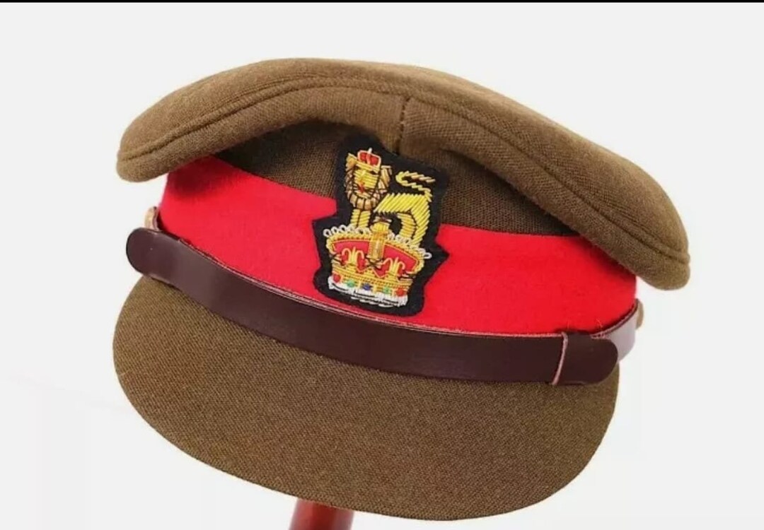 WW2 BRITISH ARMY Other Ranks Visor Hat Gold Braid Cap All Sizes ...