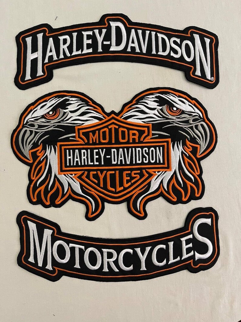 Harley Davidson Eagle Skull Large Patch 12" Motorcycle Jacket Back Patch - Etsy