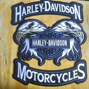 Harley Davidson Eagle Skull Large Patch 12" Motorcycle Jacket Back ...