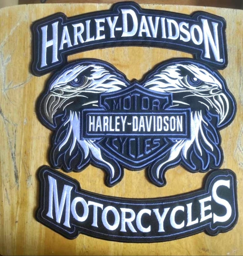Harley Davidson Eagle Skull Large Patch 12" Motorcycle Jacket Back Patch - Etsy