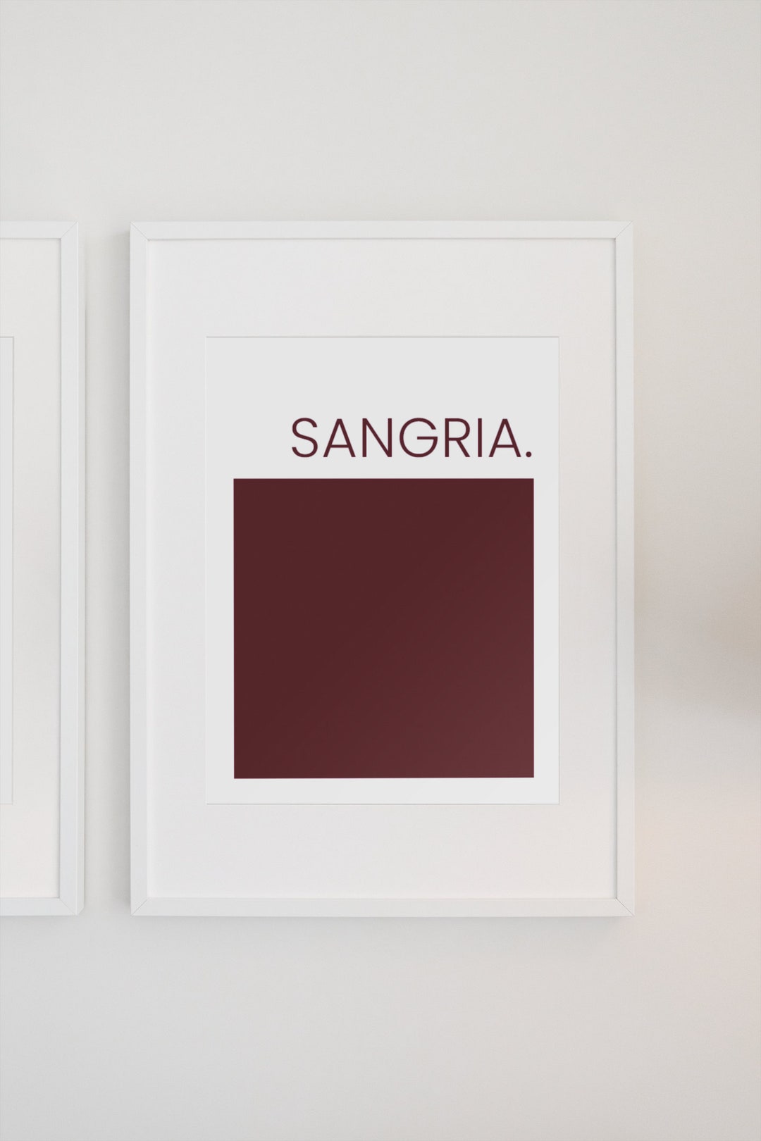 Sangria Red Colour Downloadable Art Prints, Colourful Print ...