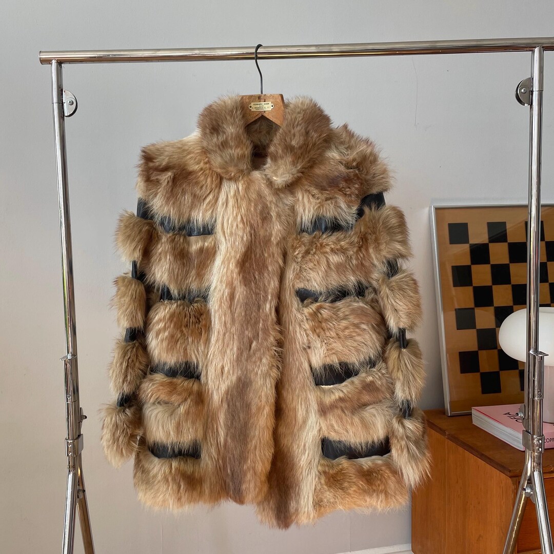 Rare Beautiful Iconic Vintage 1960s Shaggy Honey Beige Long Real Fur ...