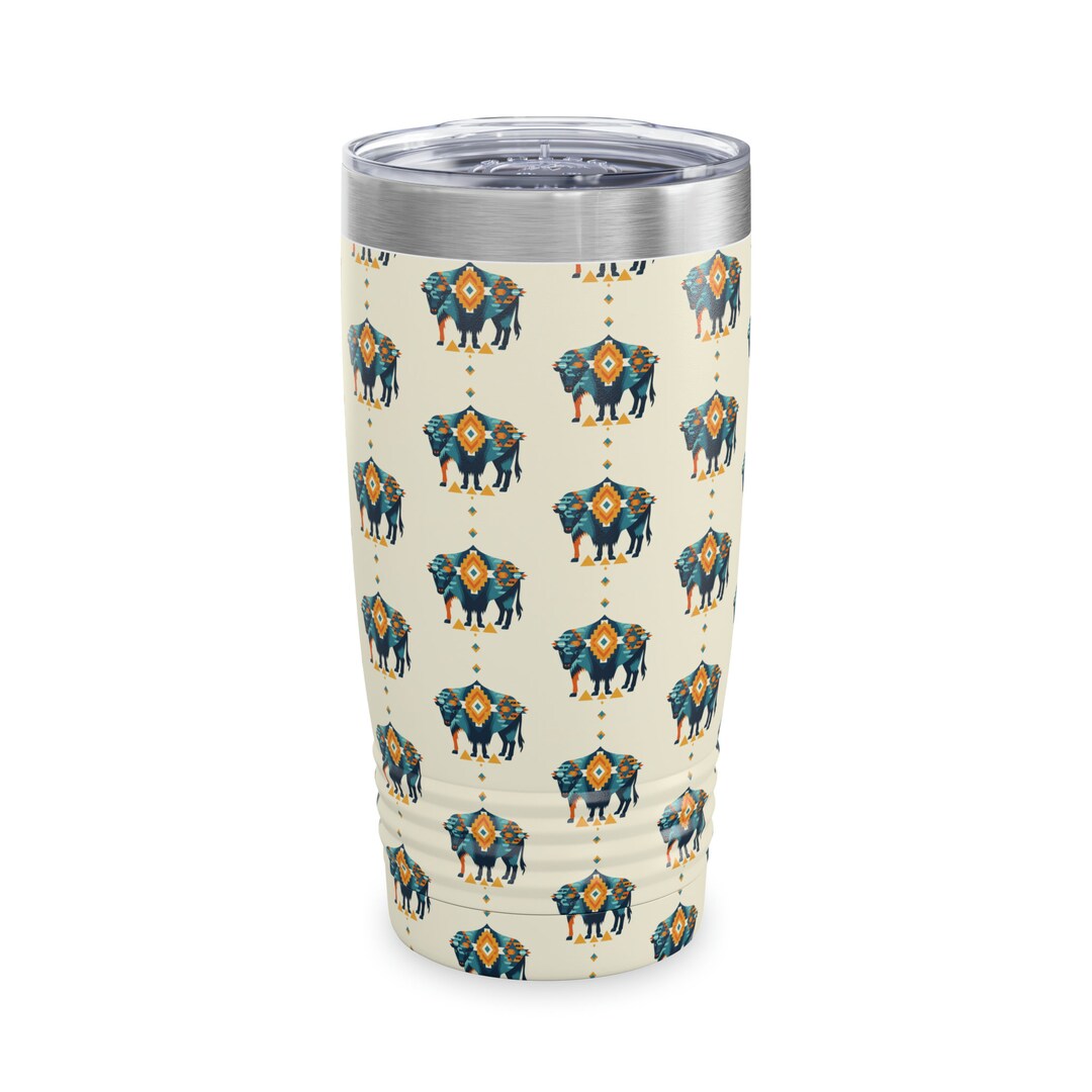 Southwest Bison Tumbler American Bison American Buffalo Southwest Style ...