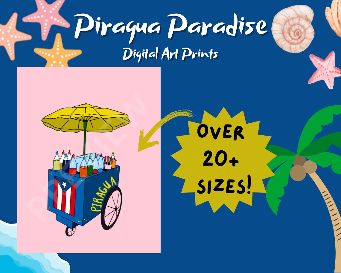Piragua Paradise Digital Art Print: Puerto Rican Piragua Cart - Etsy