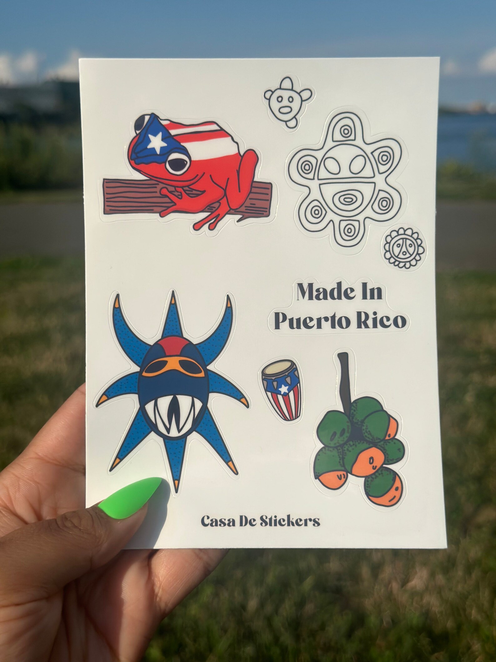 Made in Puerto Rico Sticker Sheet, Puerto Rican Stickers, Taino ...