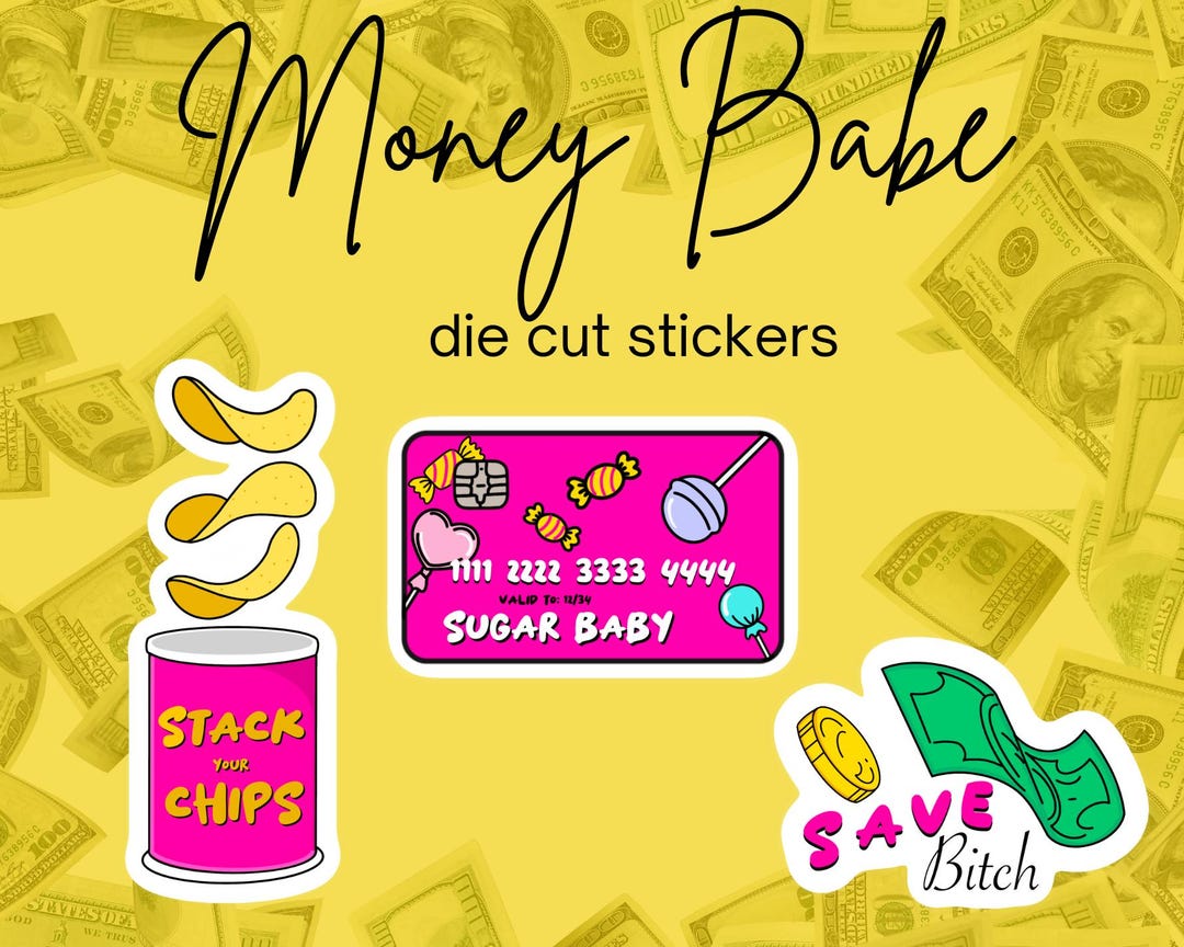 Money Babe Sticker Set, Cute Stickers, Fun Stickers - Etsy