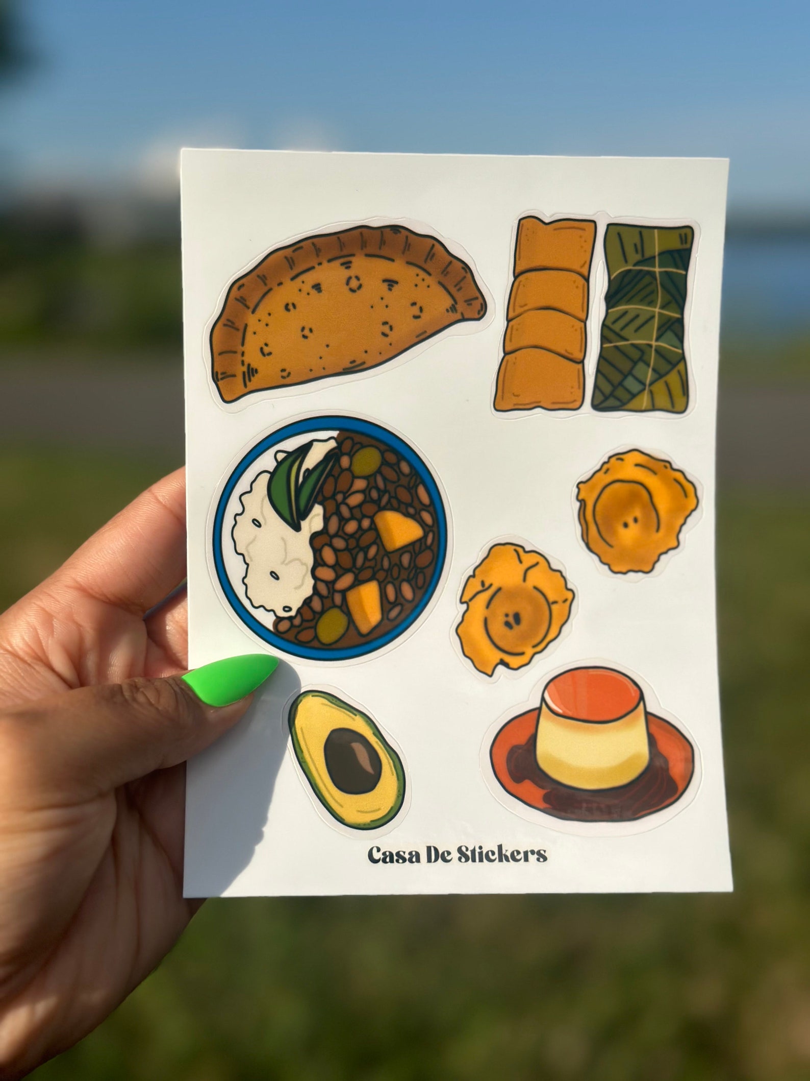 Puerto Rican Eats Sticker Sheet, Food Stickers, Puerto Rican Stickers ...